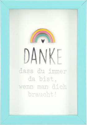 Bilderrahmen mit Spruch 1,5x5,8x8,4cm DANKE dass du immer da bist, wenn man... - Kambli ...