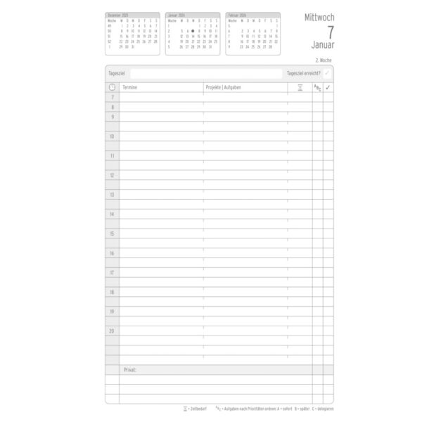 Buchkalender, Business Edition A5, 2026, Schwarz, 140 x 215 x 19 mm ...
